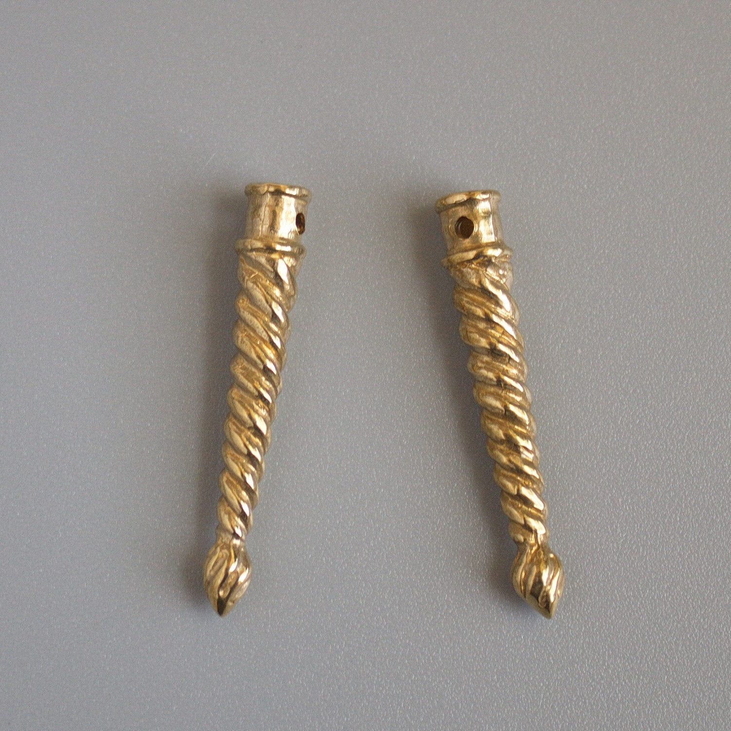 Pair of Brass Cast Lace Tips for Historical Reenactment, Historical ...