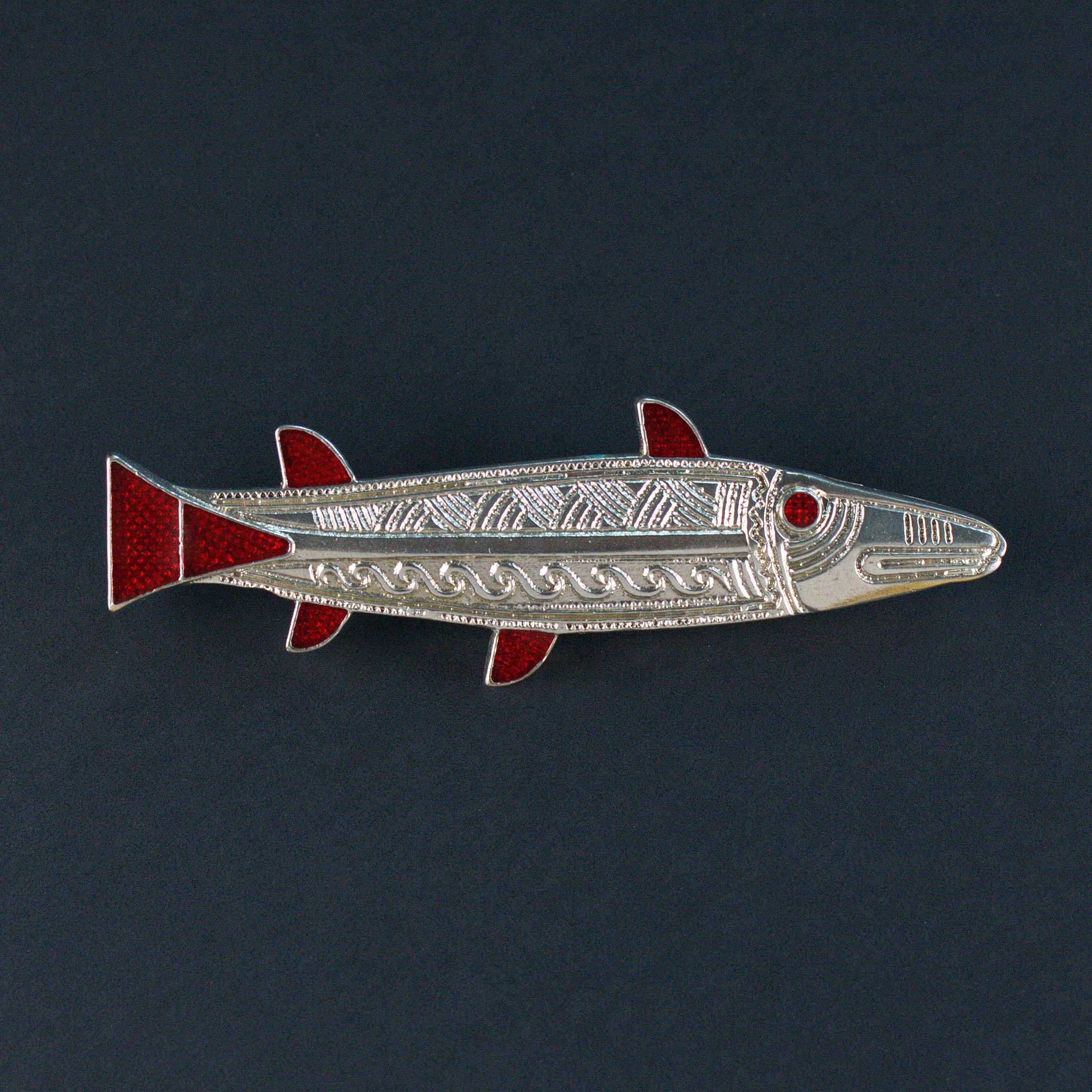 Anglo-saxon Fish Brooch V-VIII Century. Brass Cast Accessory With Gold ...