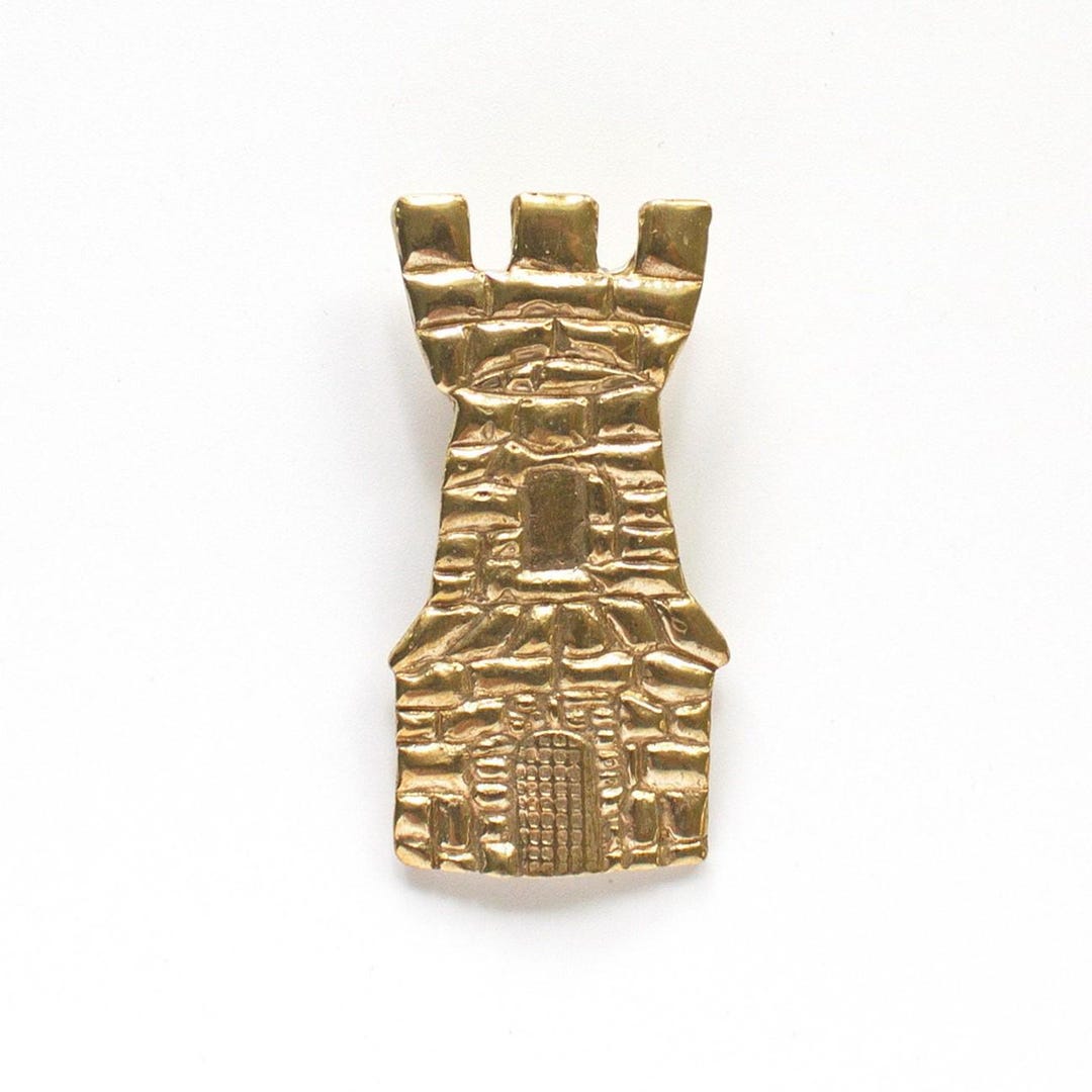 Medieval Tower Badge: Brass Renaissance Costume Pin - Etsy