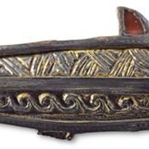 Anglo-saxon Fish Brooch V-VIII Century. Brass Cast Accessory With Gold ...