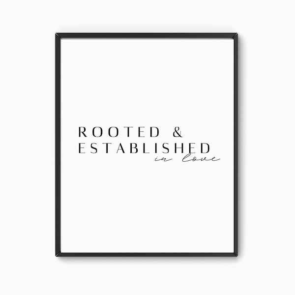 Rooted in Love Wall Art - Etsy