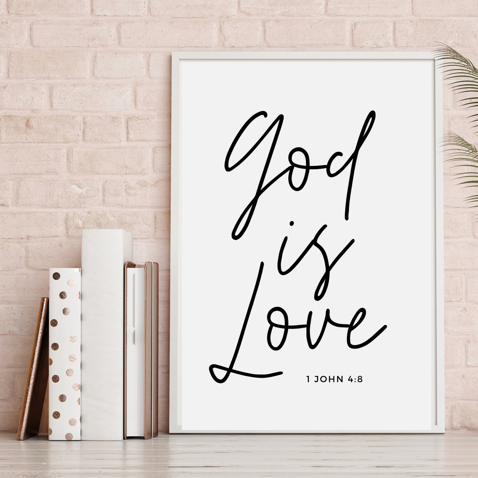 1 John 4:8, God is Love Printable Wall Art, Bible Verse Prints ...