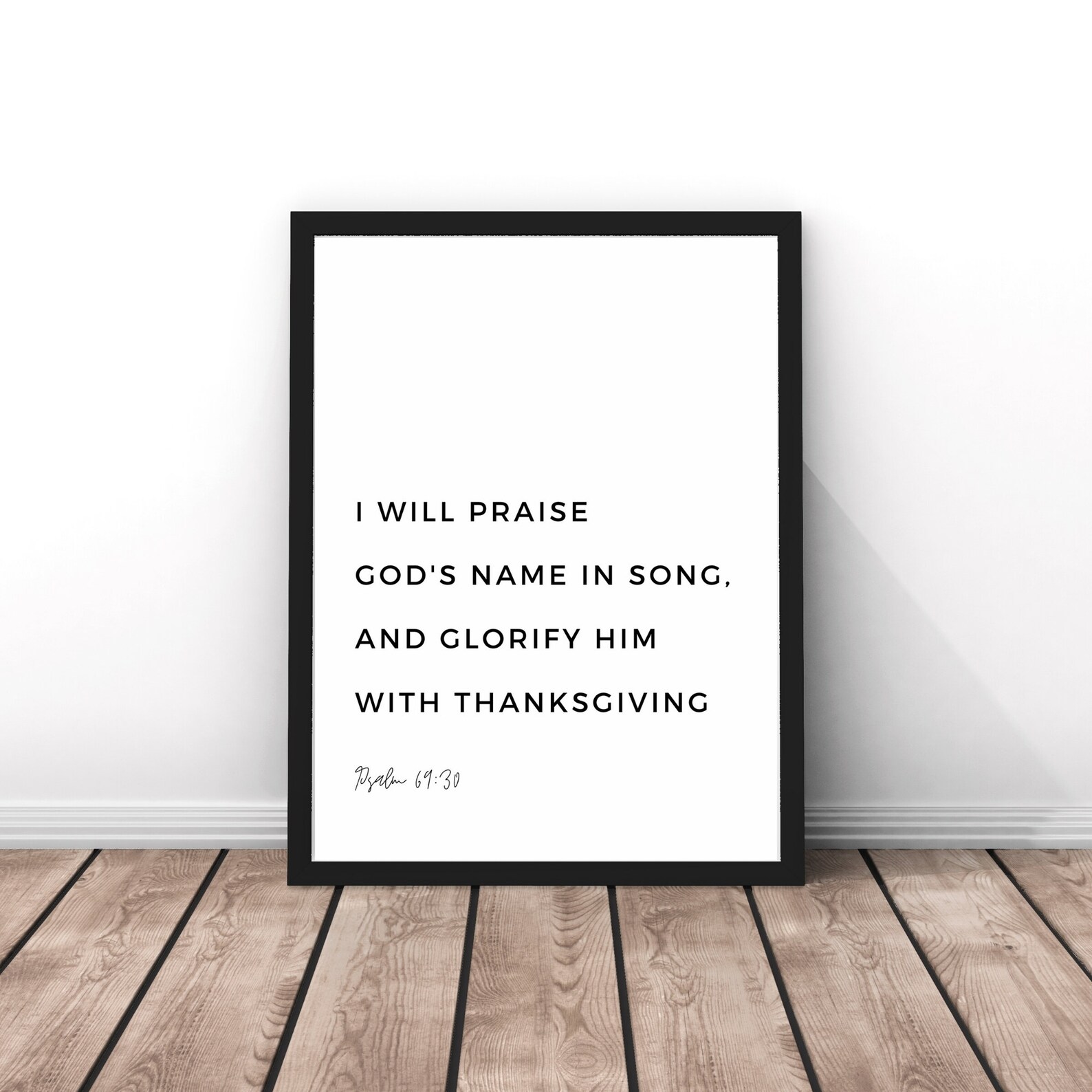 Psalm 69:30, Art Print, Printable Wall Art, Bible Verse Prints, Home ...