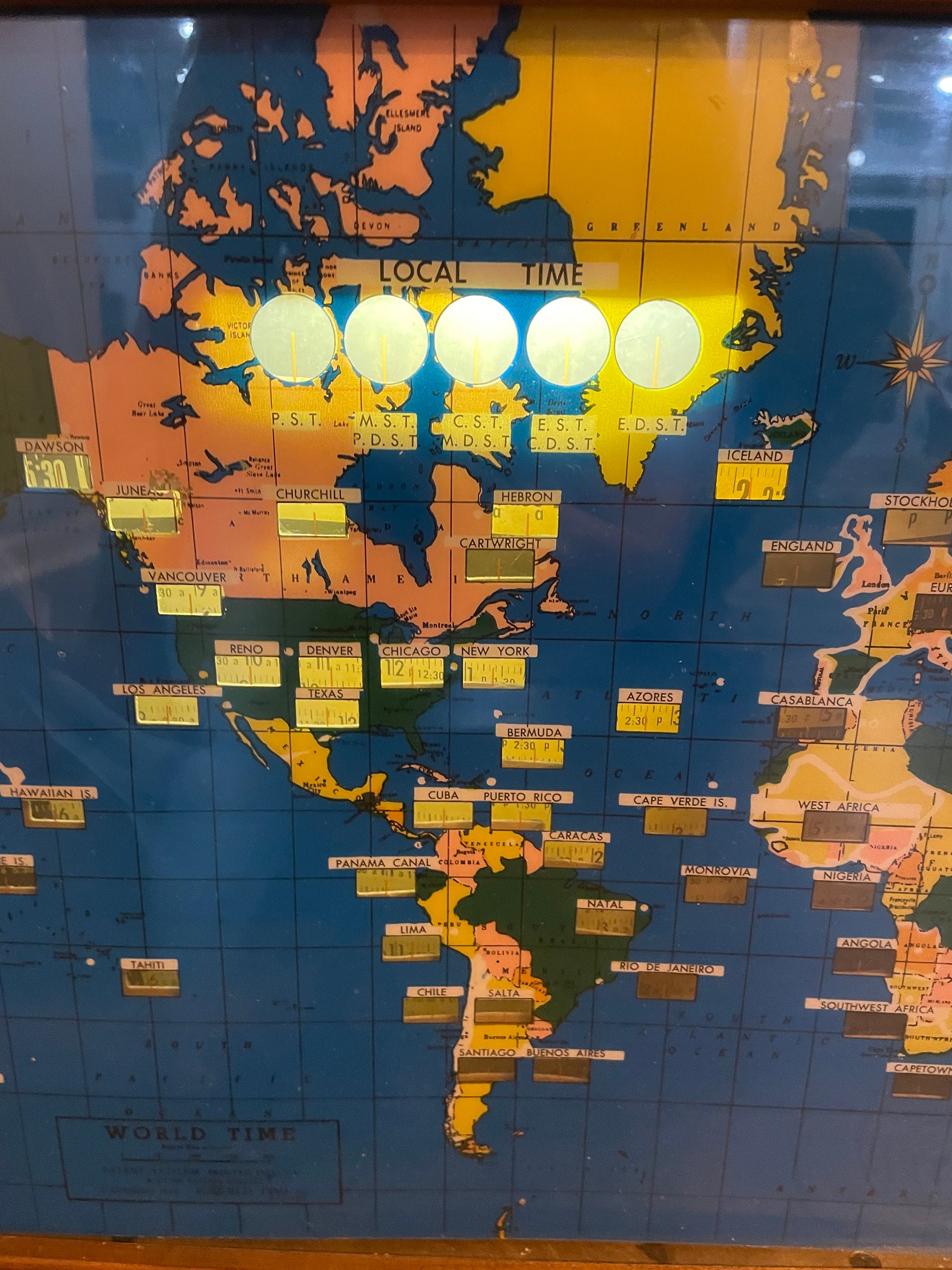 Mid Century Modern Howard Miller Barwick World Clock - Etsy