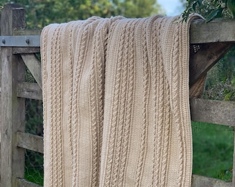 Crochet Aran Blanket Pattern - Etsy