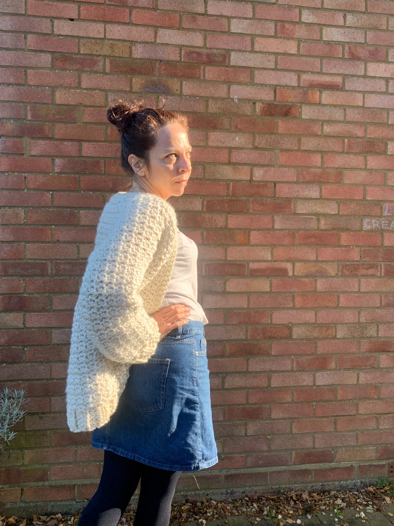 Super Chunky Crochet Cardigan Pattern: Oversized Bulky - Etsy UK