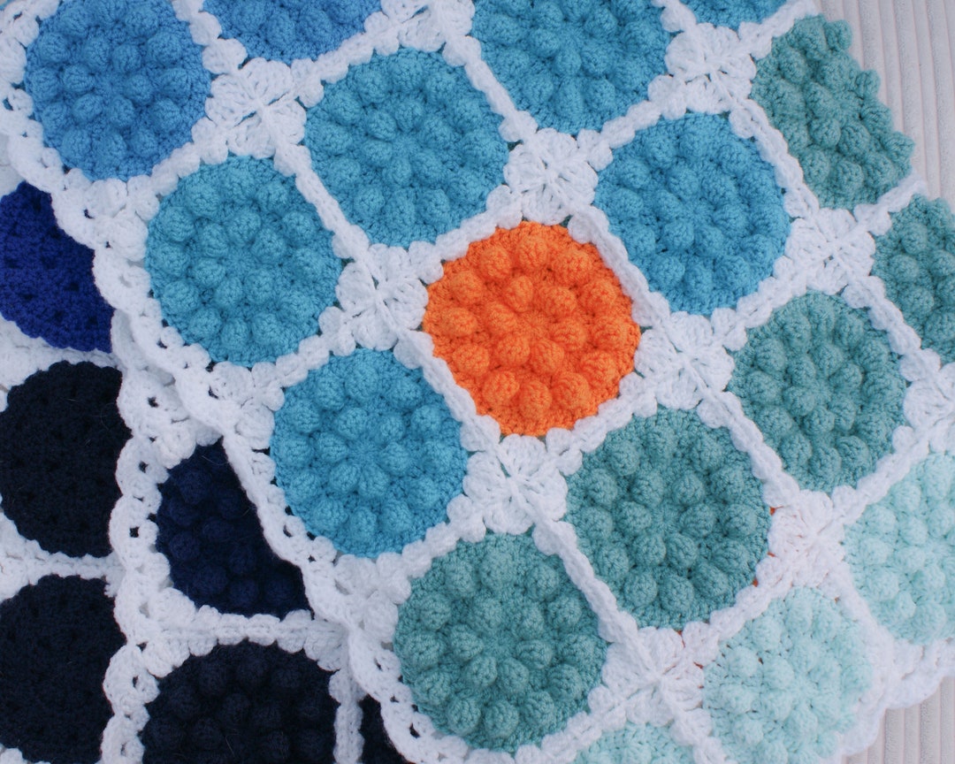 Bobble Pop Crochet Blanket Pattern: Colourful Circle Motif Stash ...