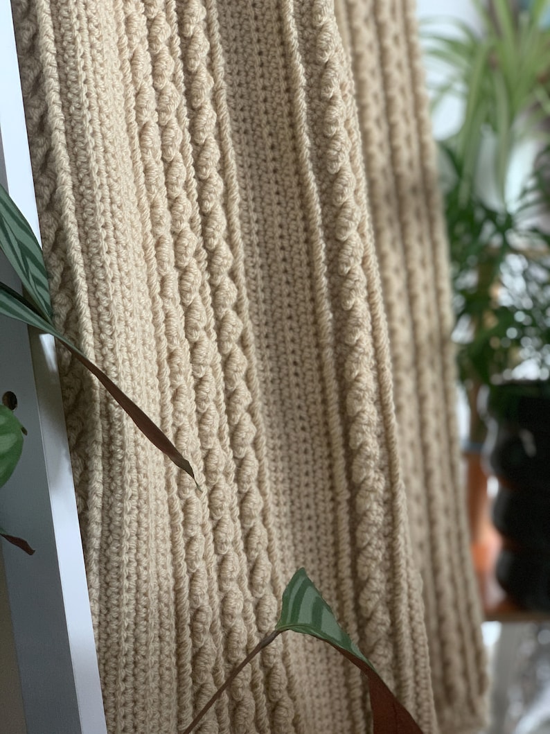 Aran Crochet Cable Blanket Pattern: Fishermans Cable Crochet - Etsy UK