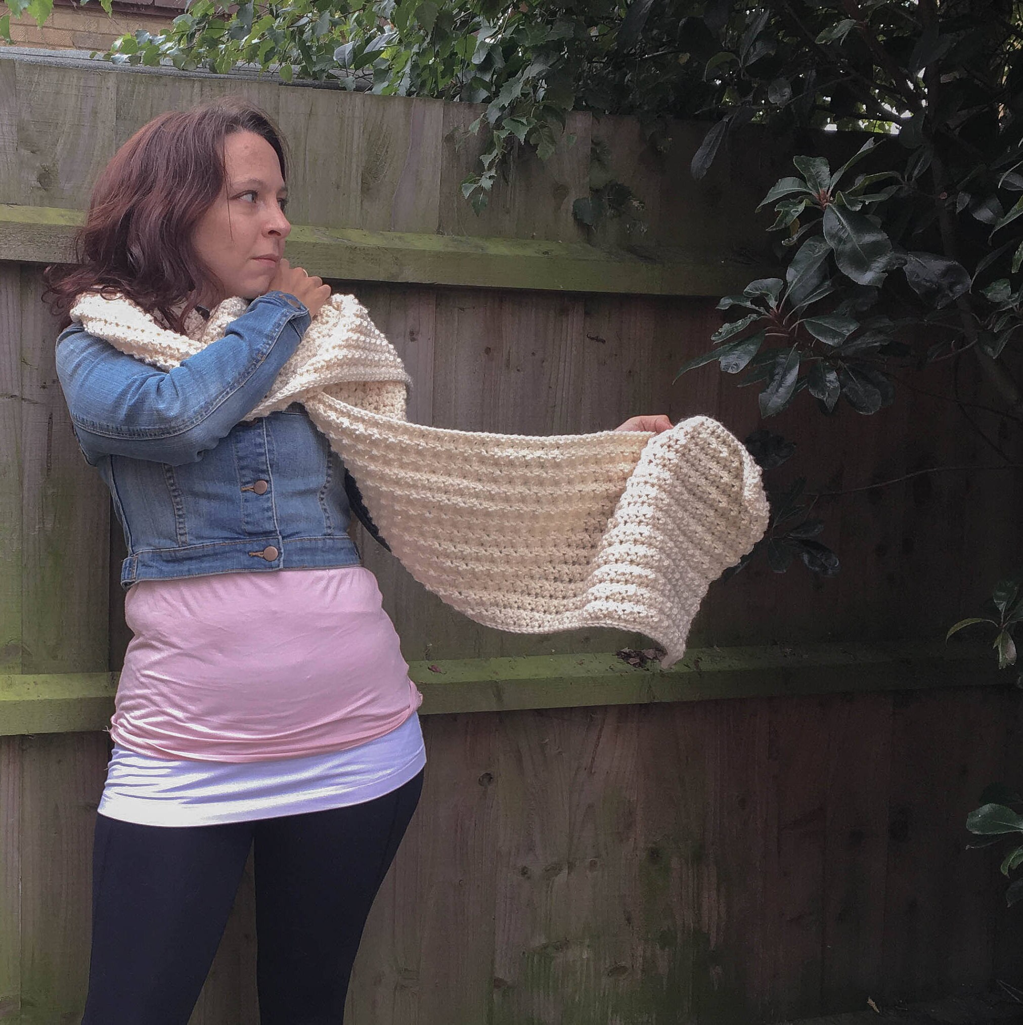 Crochet Scoodie Pattern. Textured Hooded Scarf, Worn as a Scarf, Wrap ...