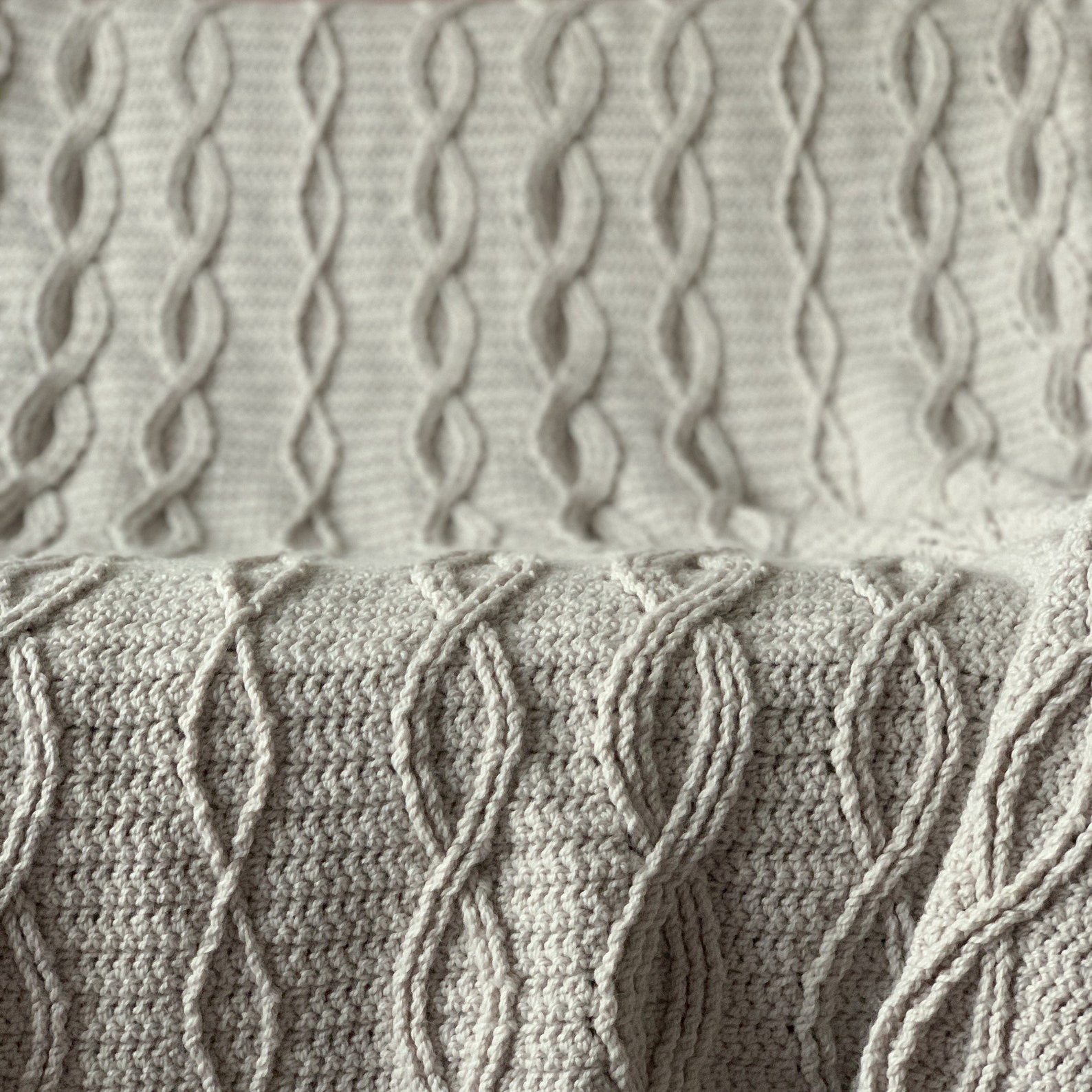 Crochet Cable Blanket Pattern: Modern Braided Cable Crochet - Etsy UK