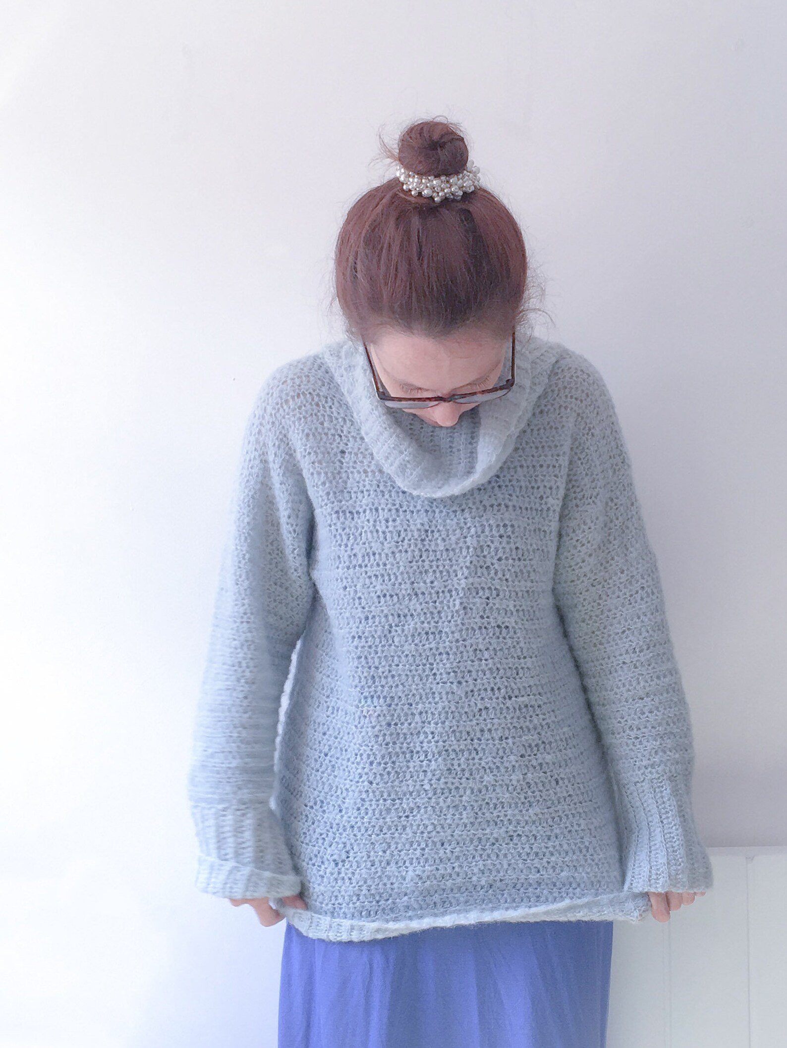 Light Roll Neck Sweater Crochet Pattern| Simple Pullover Pattern ...