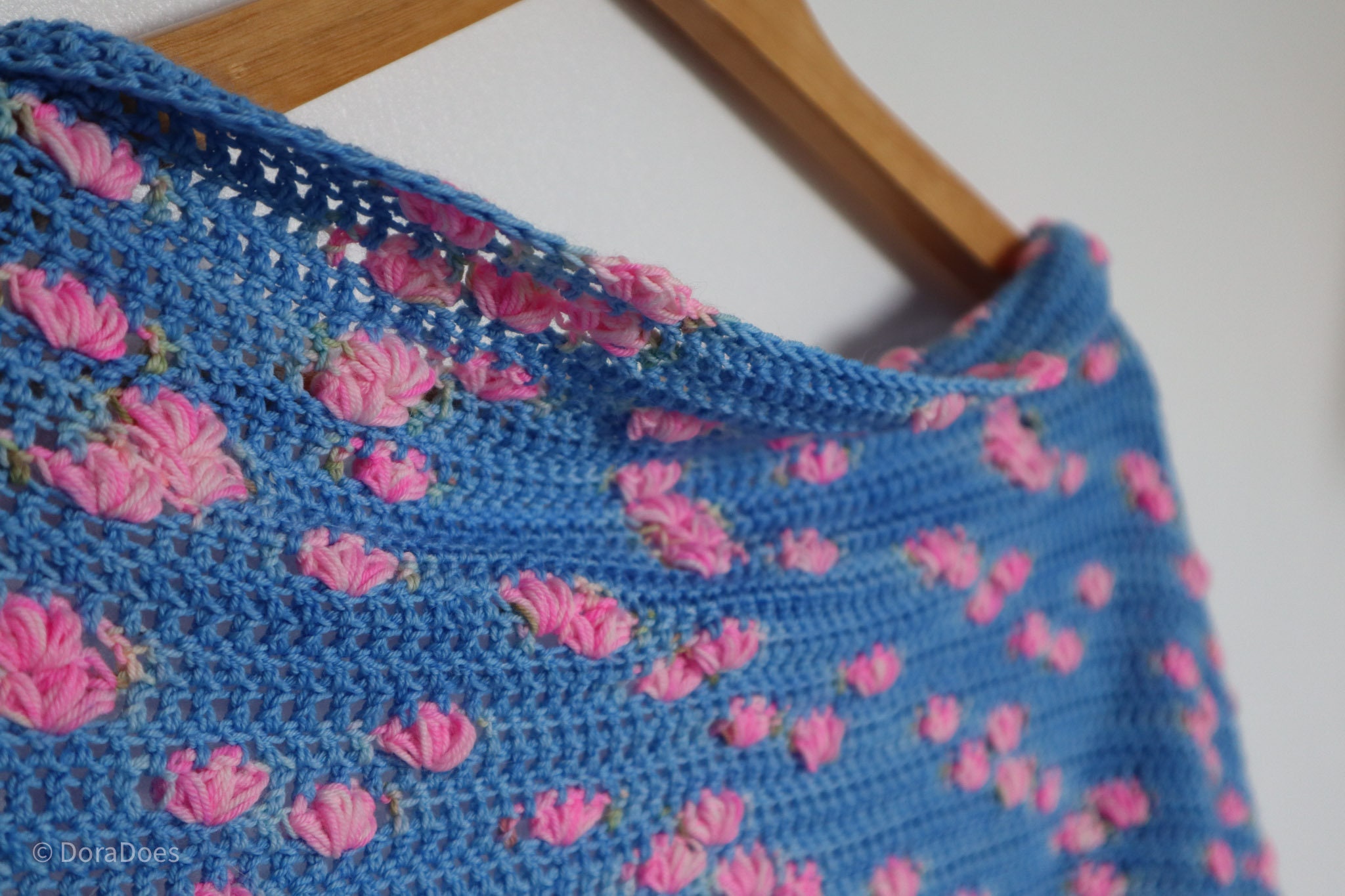 Crochet Shawl Pattern: Triangle Shawl Made Using Assigned Pooling Yarn ...