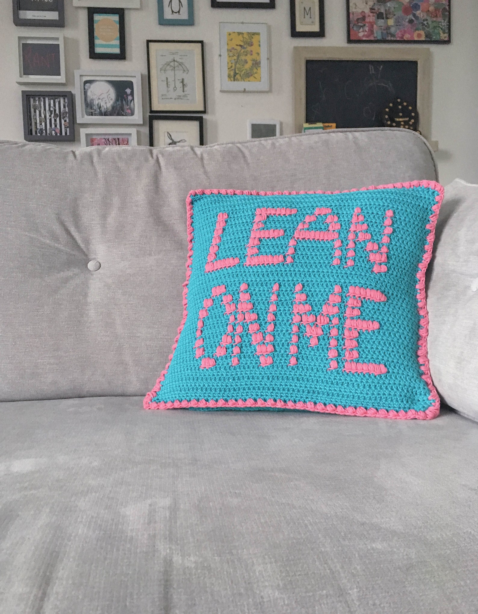 Crochet Cushion Cover Pattern. Modern Funky Colour Pop Homeware. - Etsy UK