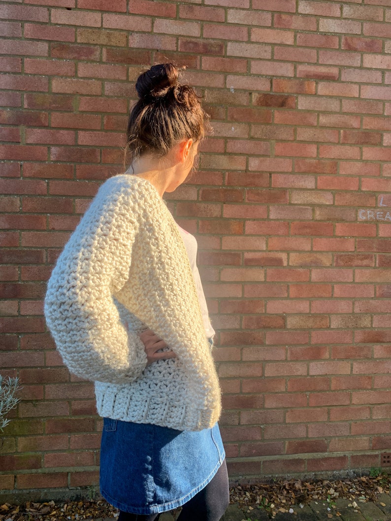 Super Chunky Crochet Cardigan Pattern: Oversized Bulky - Etsy UK