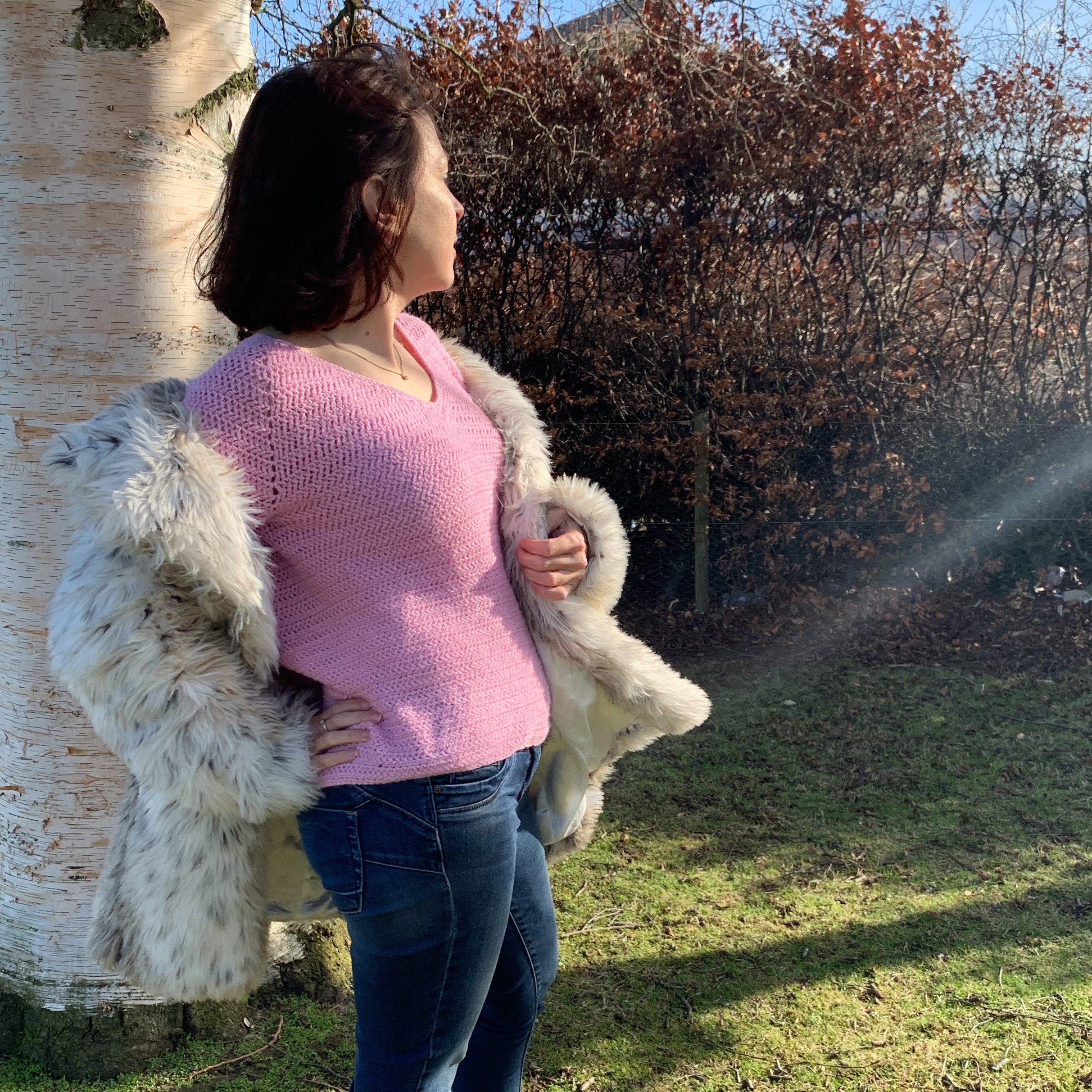 Lightweight V-neck Crochet Sweater Pattern: Top Down Raglan - Etsy