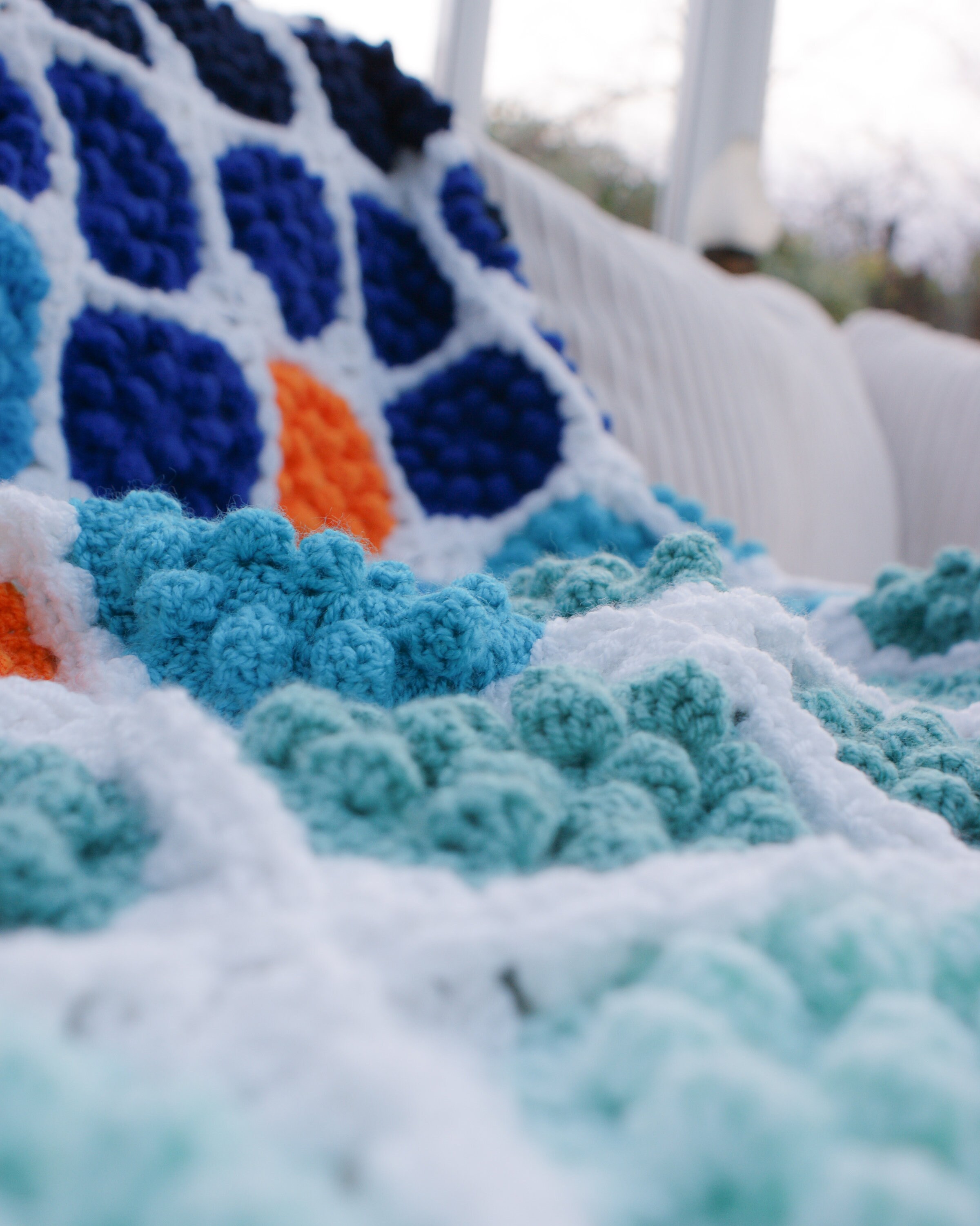 Bobble Pop Crochet Blanket Pattern: Colourful Circle Motif | Etsy