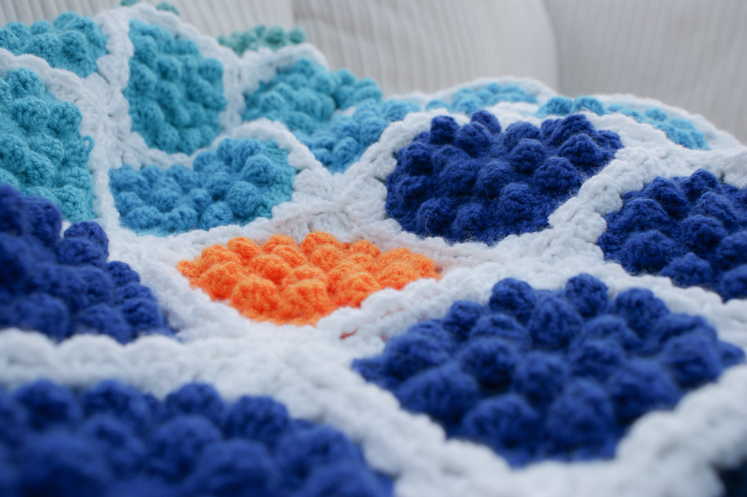 Bobble Pop Crochet Blanket Pattern: Colourful Circle Motif | Etsy