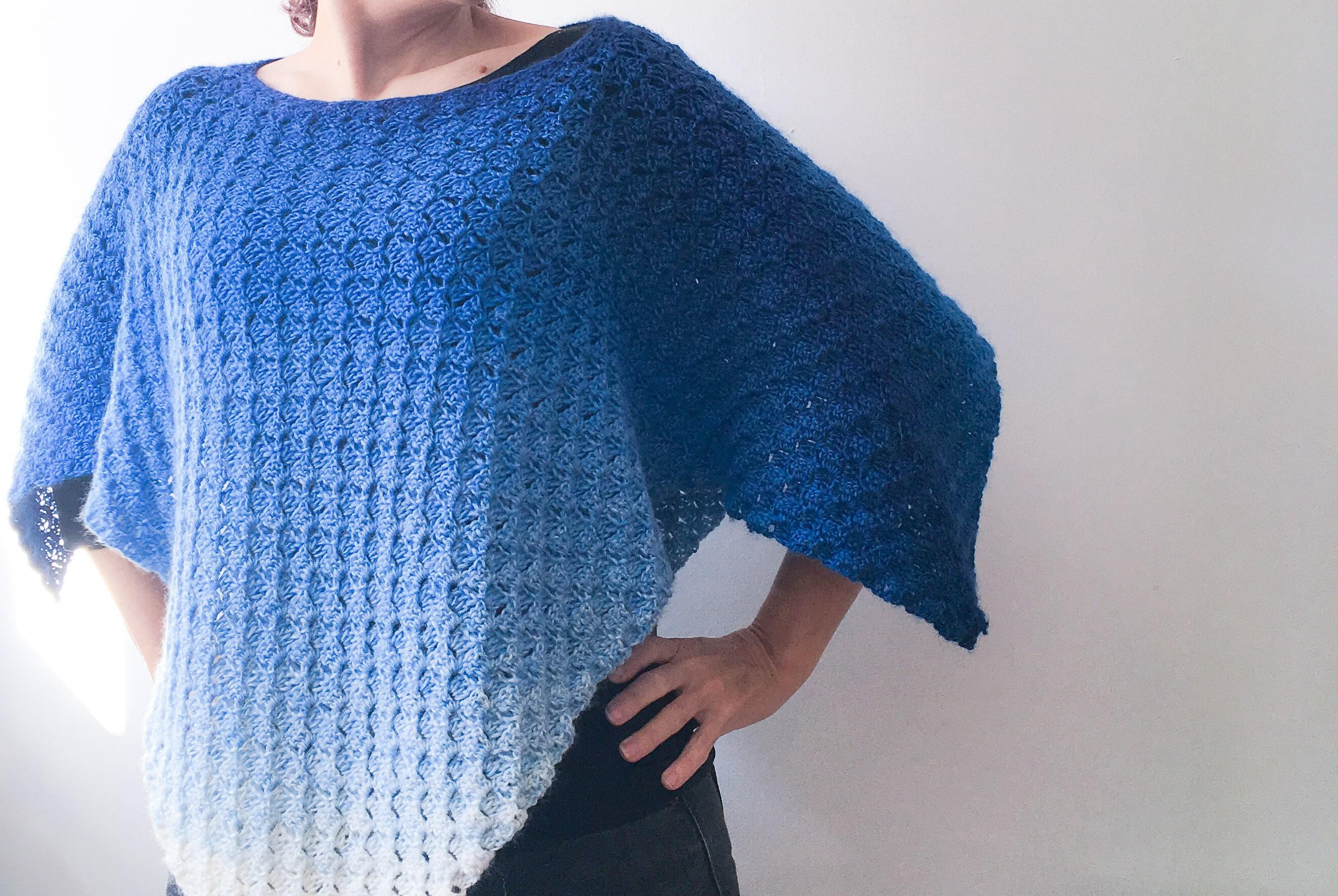 Corner to Corner Crochet Poncho Pattern: Easy, Adjustable C2c Poncho ...