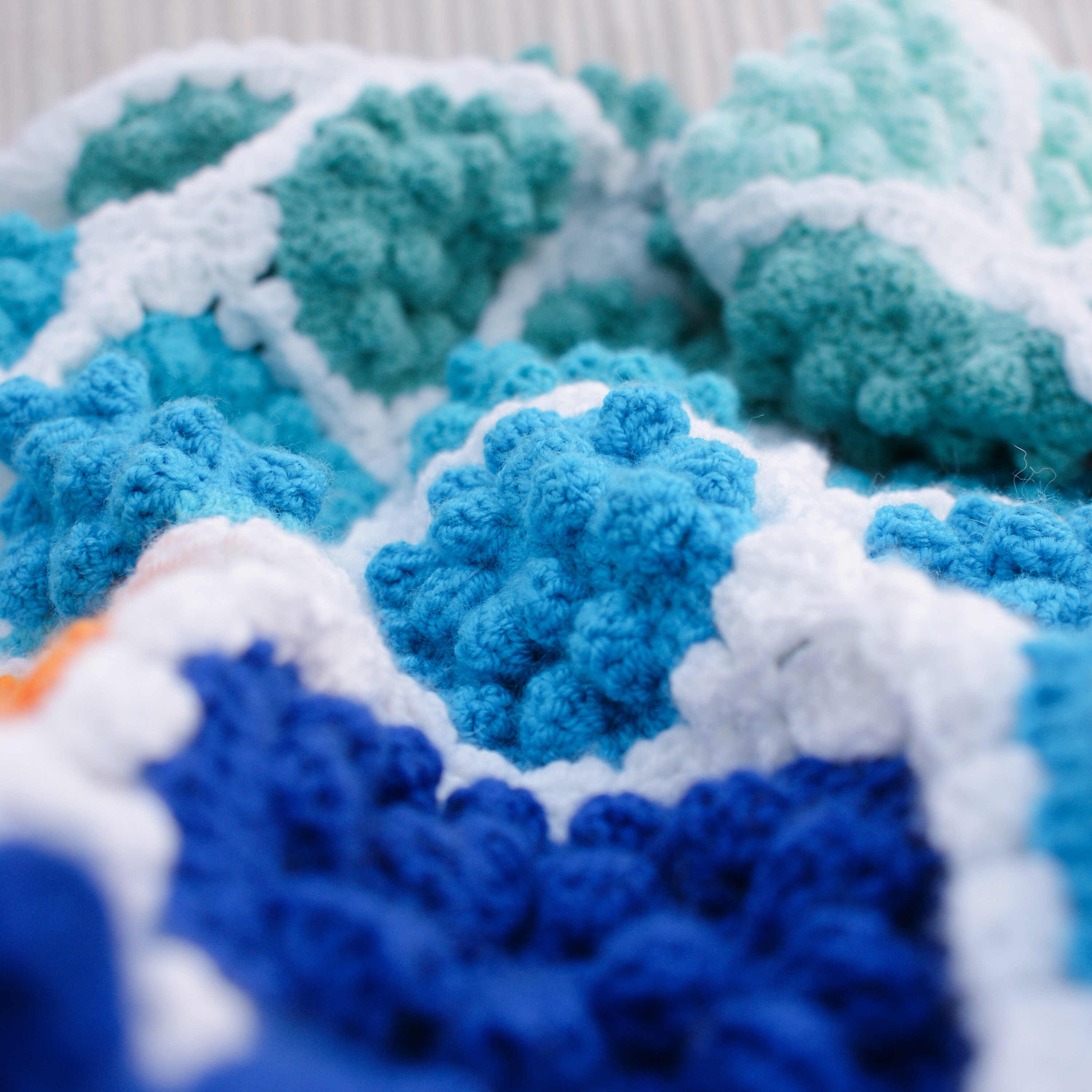 Bobble Pop Crochet Blanket Pattern: Colourful Circle Motif | Etsy