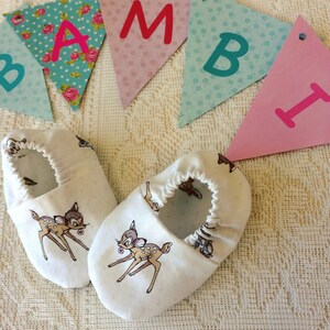 Bambi Baby Shoes, Handmade Baby Girl Booties .crib Shoes, Baby Shower ...