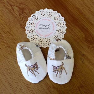 Bambi Baby Shoes, Handmade Baby Girl Booties .crib Shoes, Baby Shower ...