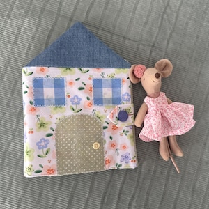 Mouse House , Cute Pretend Play Soft Dollhouse for Maileg Mice . Quiet ...