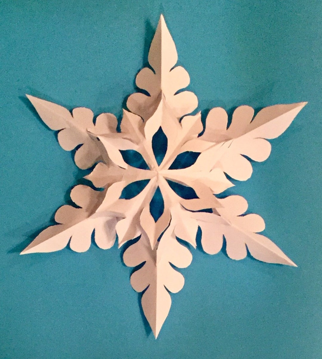 2 Layered 3D Snowflake Pattern Alice - Etsy