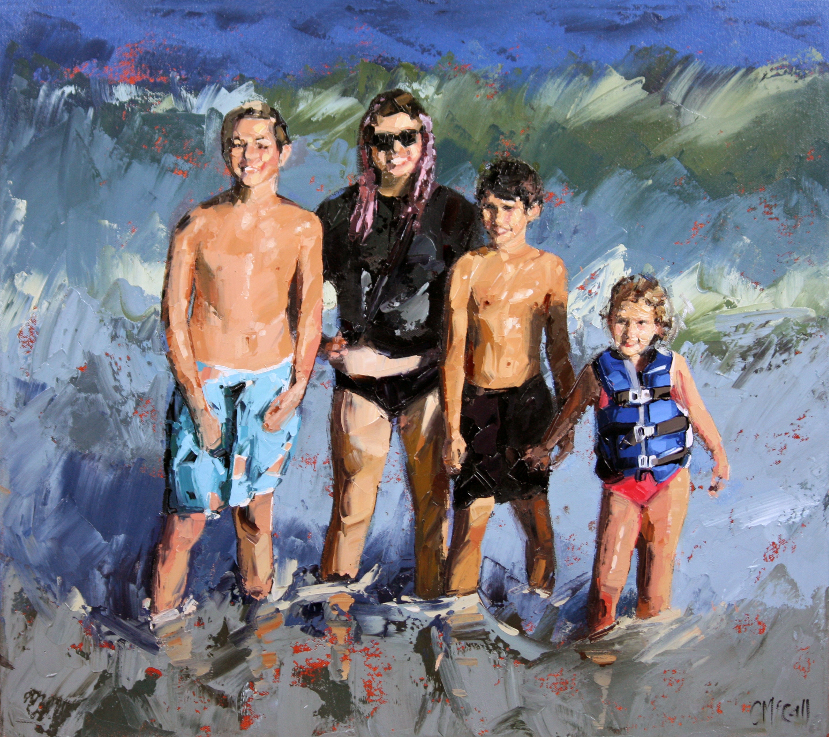 Commission painting family portrait personalized custom family portrait ...