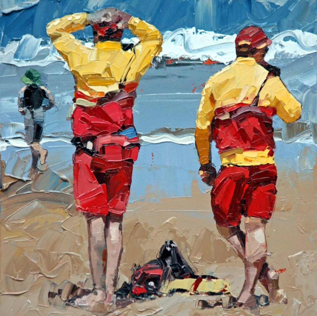 Australian Lifeguards. 'two Lifeguards' is A Giclee Art Print. Ready to ...