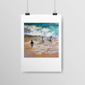 Coastal Wave Art Print: Beach Scene, Limited Edition - Etsy