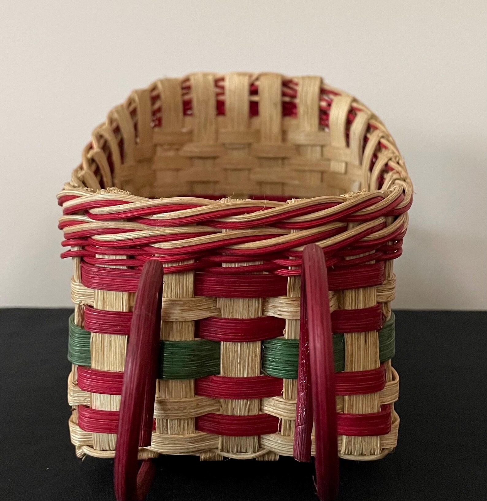 Woven Holiday Sleigh Basket: Christmas Decoration - Etsy