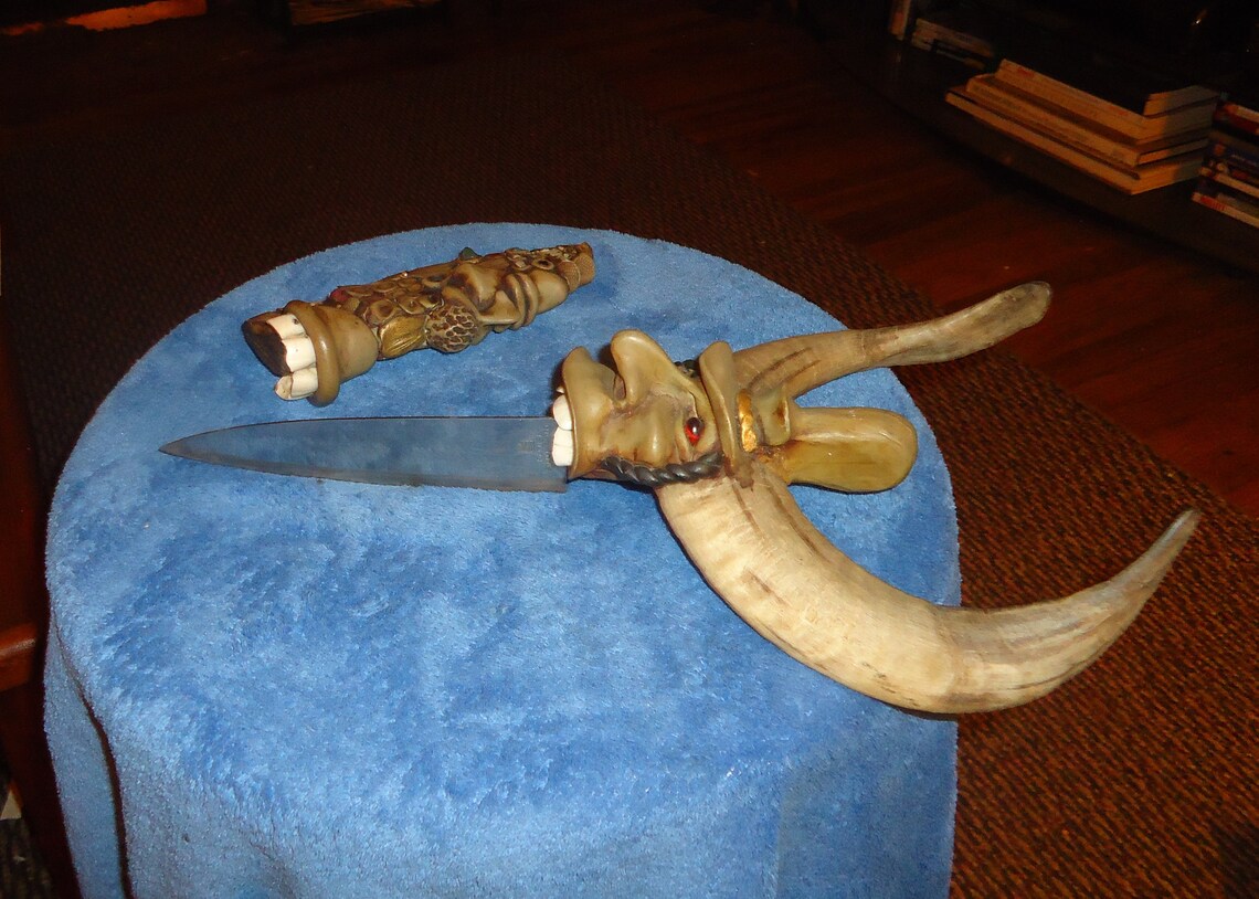 Vintage 1980's Highly Detailed Hand Made Folk Art Knife by - Etsy