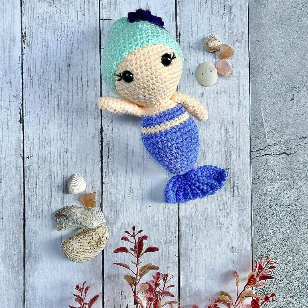 Mermaid Stuffy Amigurumi Doll Crochet Stuffed Under the Sea - Etsy