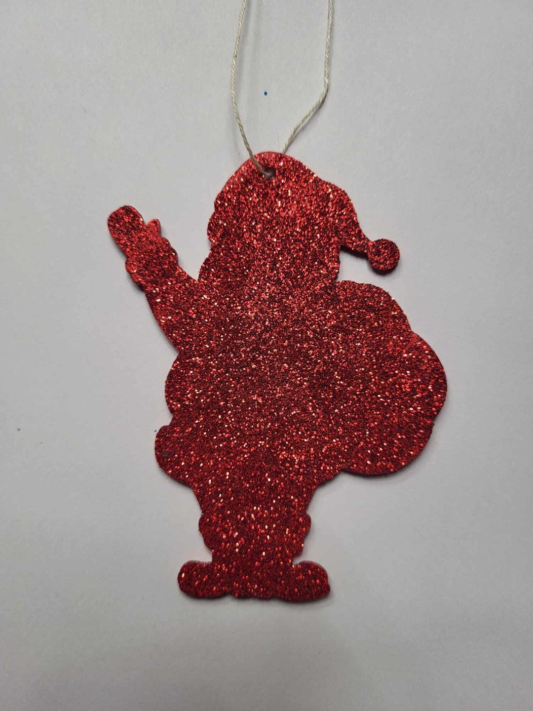 Glitter Santa Clause Christmas Ornament - Etsy