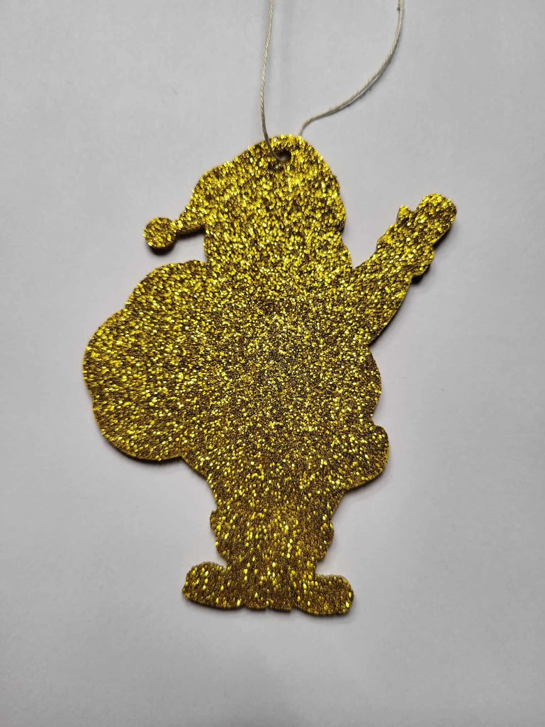 Gold Glitter Santa Clause Christmas Ornament - Etsy