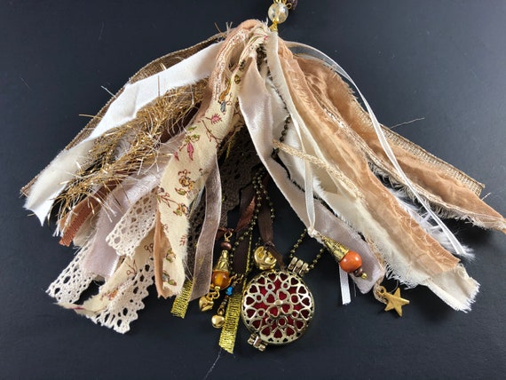 Boho Tassel Handmade Tassel Fabric Tassel Handbag Accent - Etsy