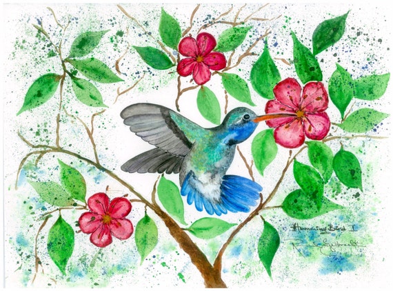 Nota Tarjetas de colibríes y arte mural enmarcado de - Etsy México