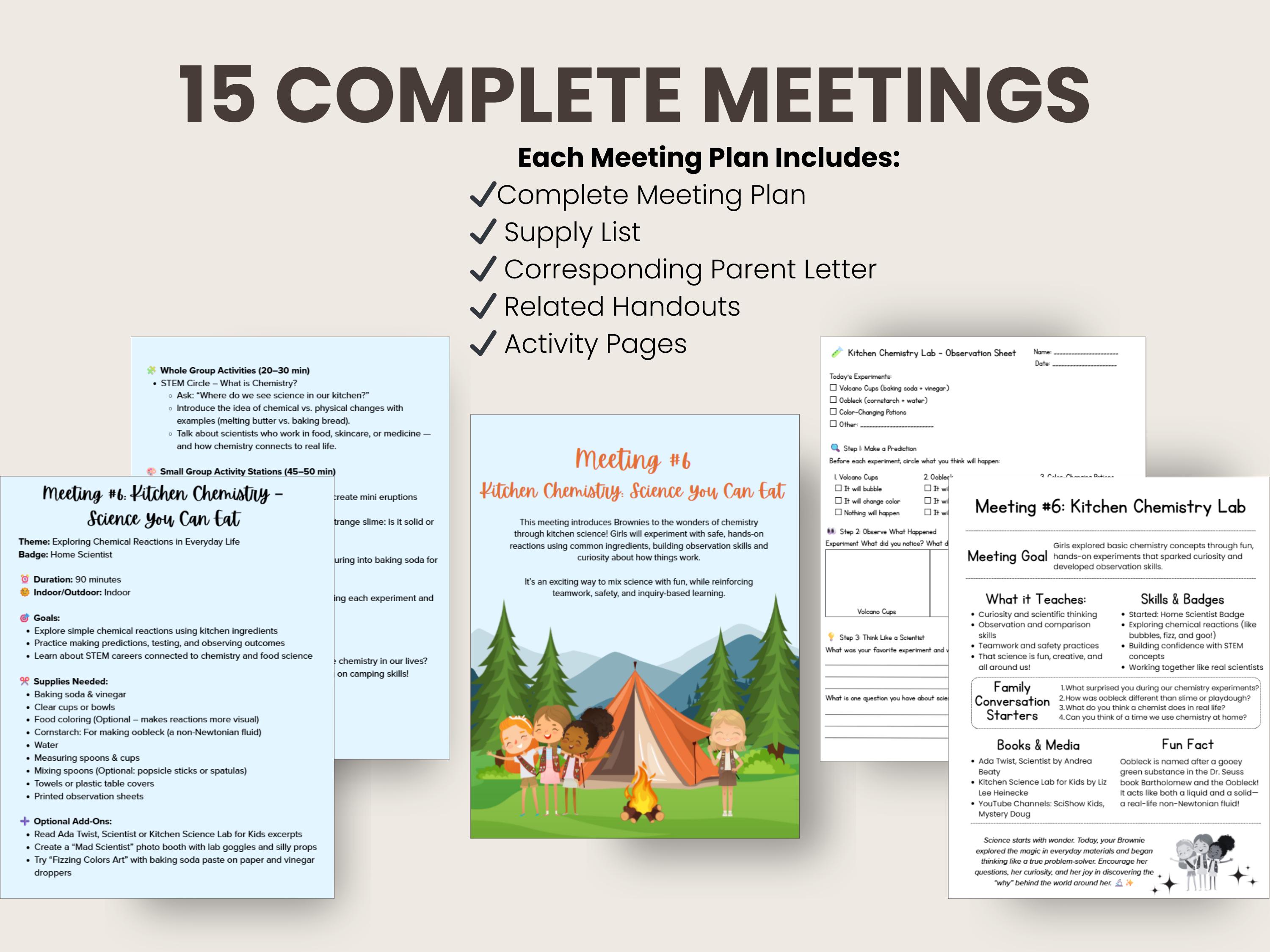 Brownie Troop Leader Planner: Girl Scout Meeting Plans Canva Template ...