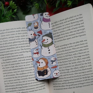 Snowman Bookmark - Christmas Snow Winter Aesthetic Illustration ...