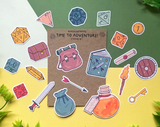 Dnd Sticker Pack - Dungeons and Dragons Stickers Adventure Campaign ...