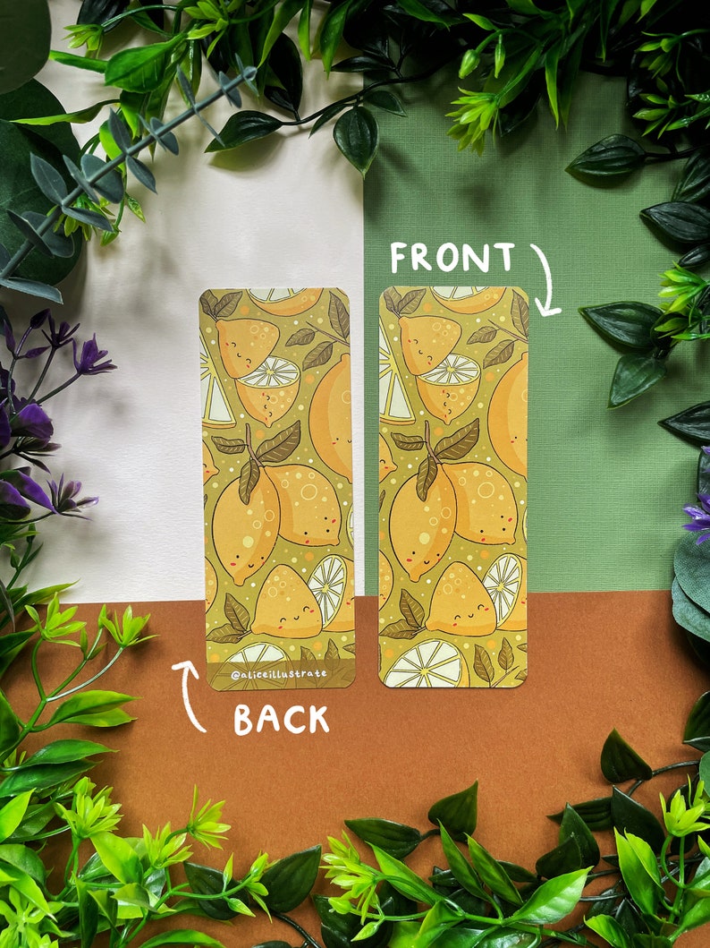 Lemon Bookmark | Book and Reading Accessory | Citrus Fruit Food ...