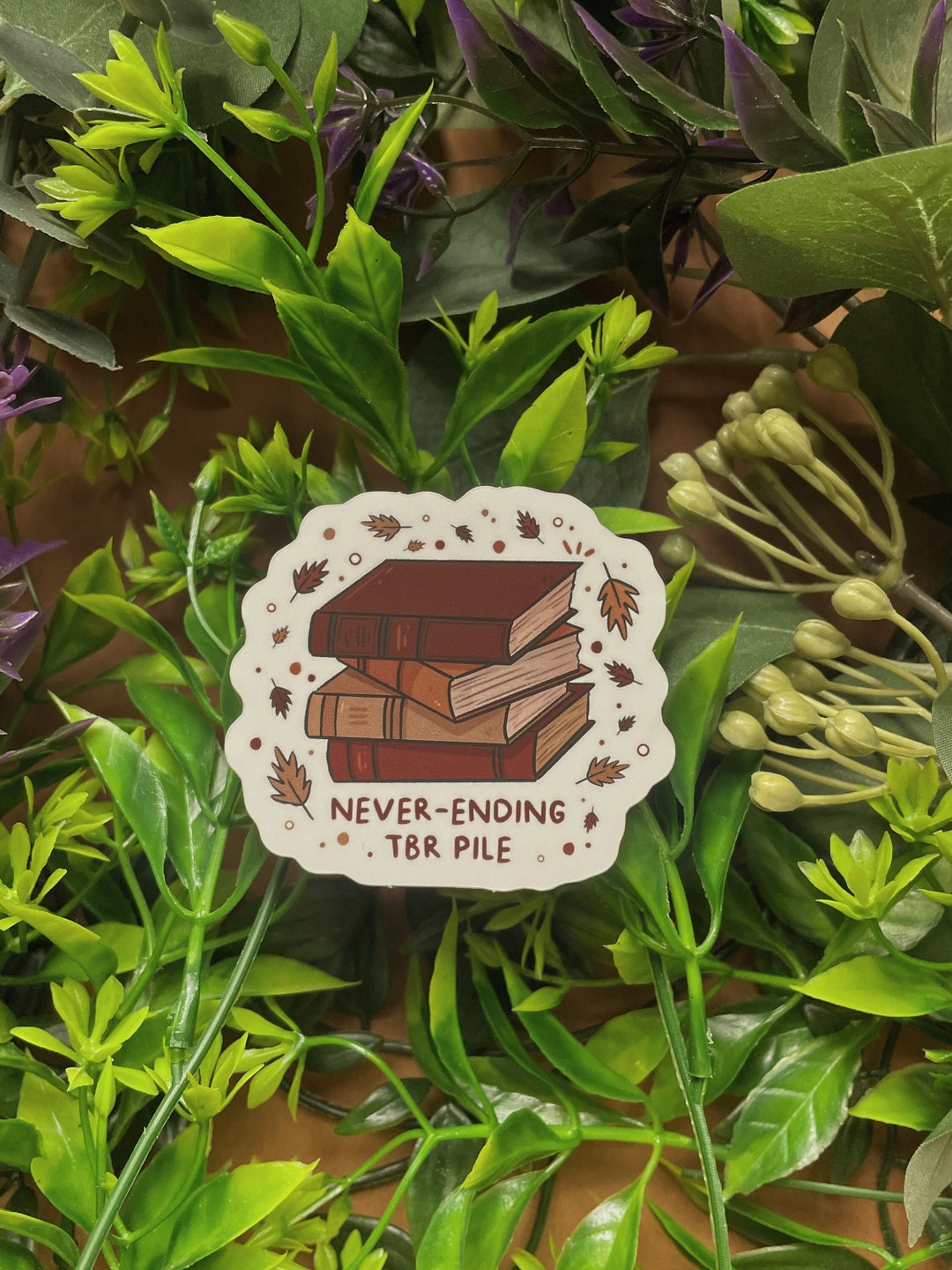 TBR Pile Sticker - Book and Reading Vinyl Matte Die Cut - Dark Academia ...