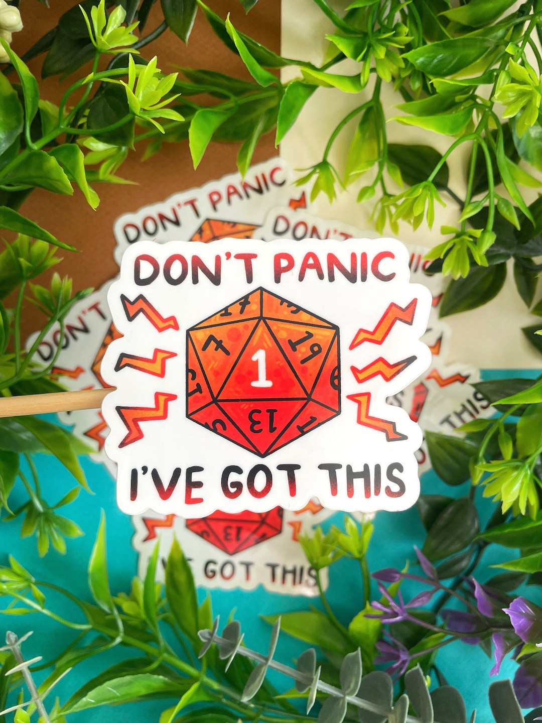 NAT 1 Sticker - Dice DND Dungeons and Dragons TTRPG Gift - Vinyl ...