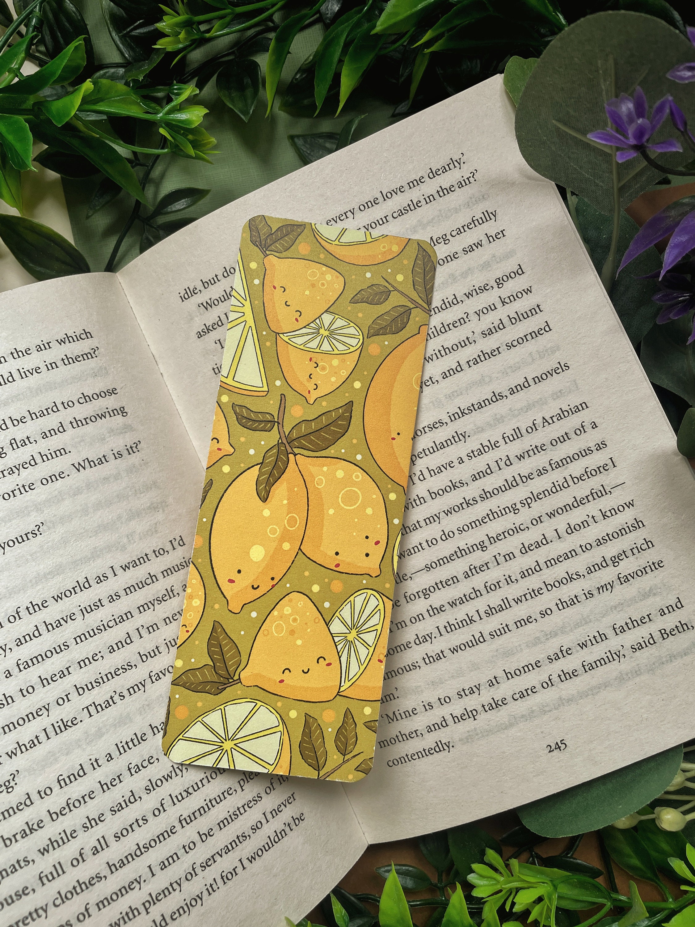 Lemon Bookmark | Book and Reading Accessory | Citrus Fruit Food ...