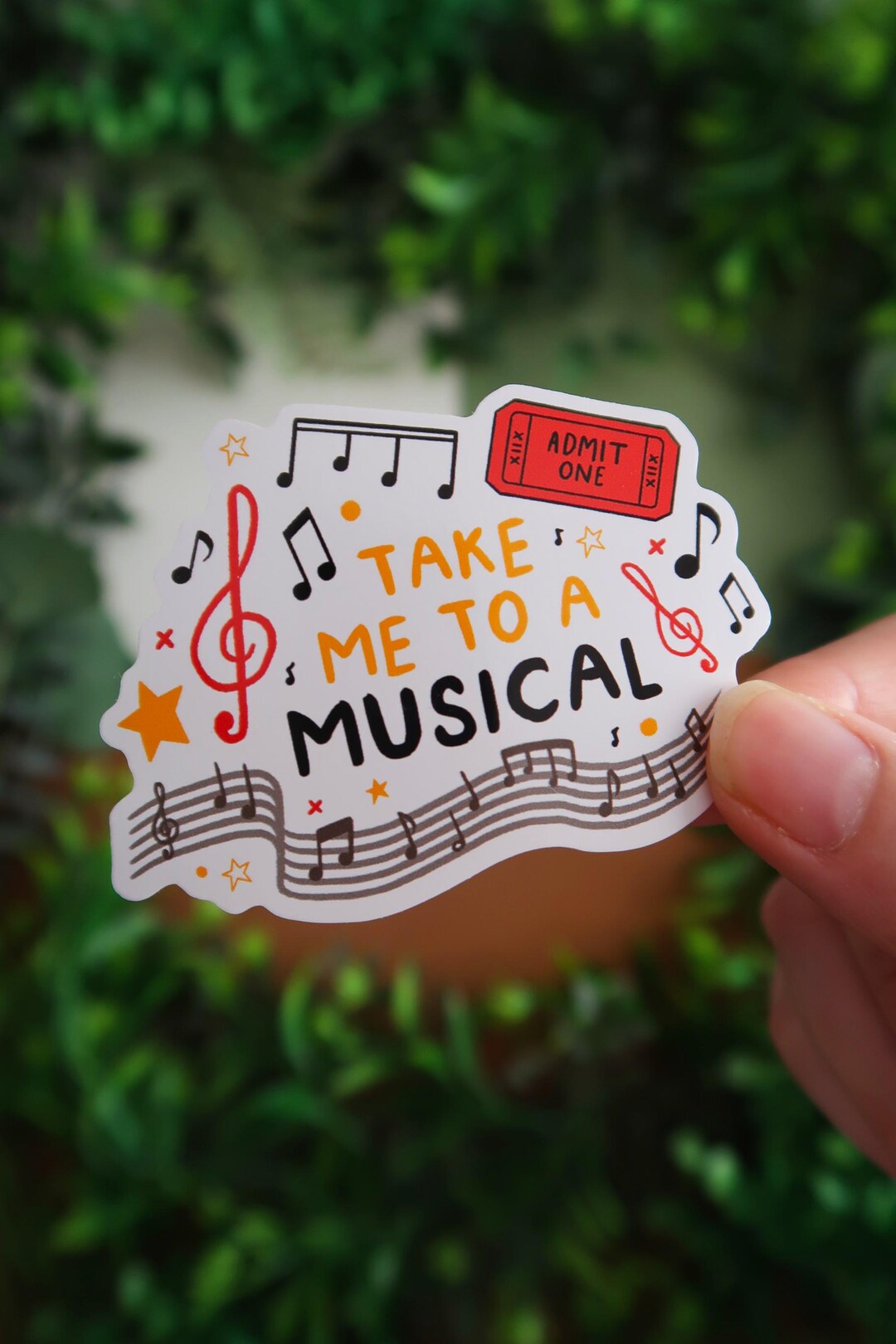 Musical Vinyl Sticker - Musical Theatre Die Cut - Broadway West End ...