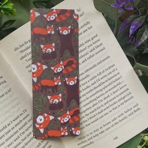 Red Panda Bookmark - Animal Illustration Bookmark Gift - Cute Kawaii ...