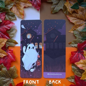 Halloween Ghost Bookmark - Spooky Cute Haunted Autumn Aesthetic ...