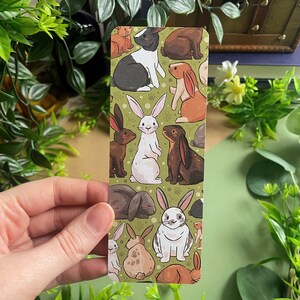 Rabbits Bookmark - Cottagecore Animal Aesthetic Illustration Gift ...