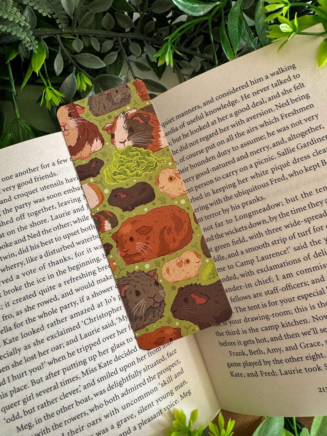 Guinea Pig Bookmark - Cottagecore Animal Aesthetic Illustration Gift ...