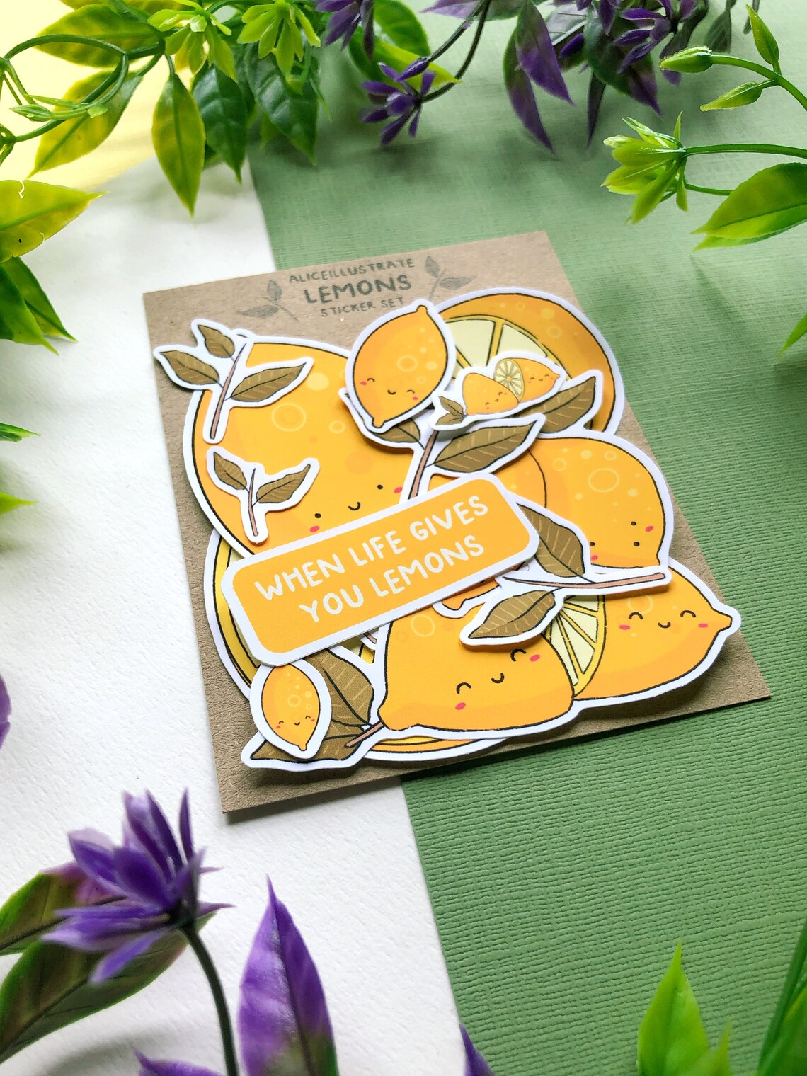 Lemon Sticker Pack Yellow Happy Fruit Die Cut Kawaii - Etsy UK